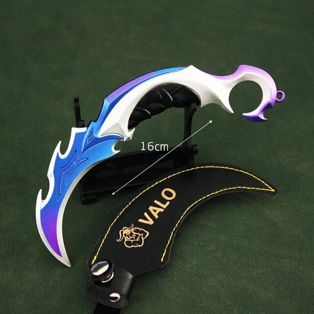 16 см оружие Valorant, нож ближнего боя Prime Karambit, тактический нож Vandal Karambit, игровая металлическая модель, коллекция аниме-фигурок, детские игрушки