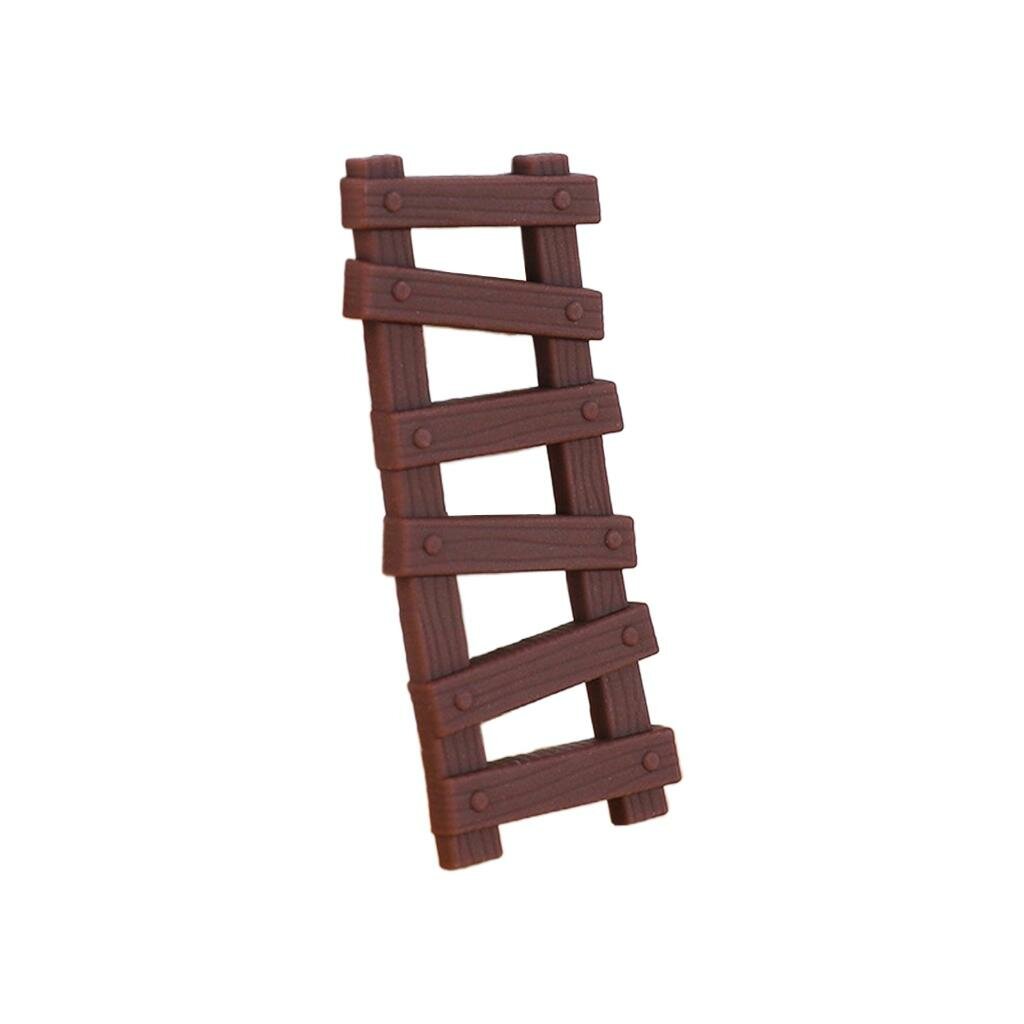 Фермерские животные для торта: силиконовые фигурки овцы, пони, свиньи, курицы, утки, темно - коричневая лестница