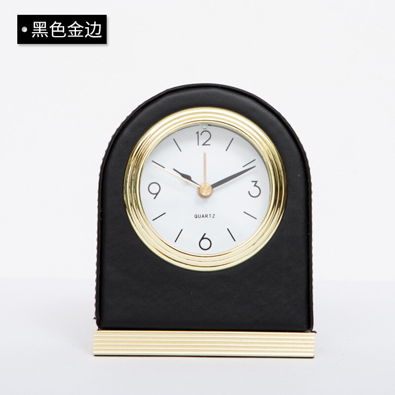 Кожаный будильник для гостиничного номера, кожаный будильник, светящийся бесшумный будильник, многофункциональный настольный будильник