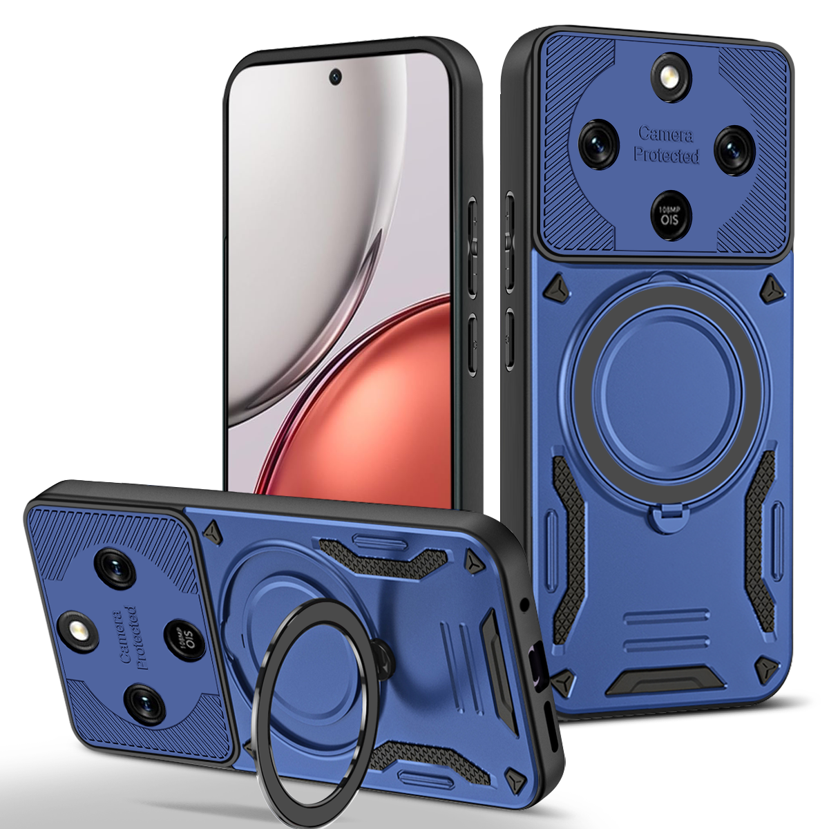 Чехол для Honor X9d / Honor X70 / Хонор Х9d / Хонор икс70, soft touch, чехол-кардиомонитор, поликарбонат (PC), защита камеры, ударопрочный, встроенная подставка, усиленные углы, Honor, Honor X9d, Honor X70