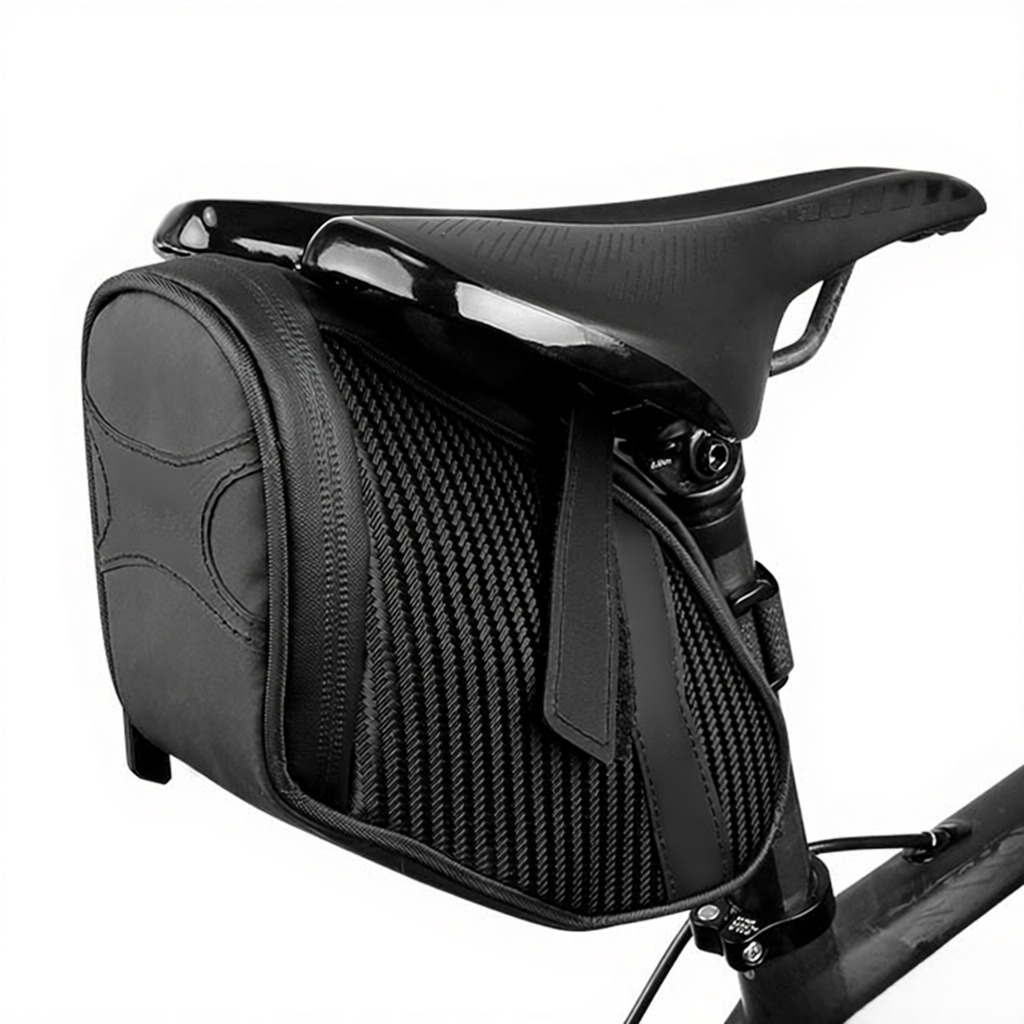 Сумка для велосипеда под седло водонепроницаемая сумка на седло велосипеда с рефлекторами циклическая задняя сумка на стойку седла ультралегкая задняя сумка сумка под седло велосипеда размер 23.5 * 11.5 * 9 см вес 121 г материал полиэстер упаковка 1 шт
