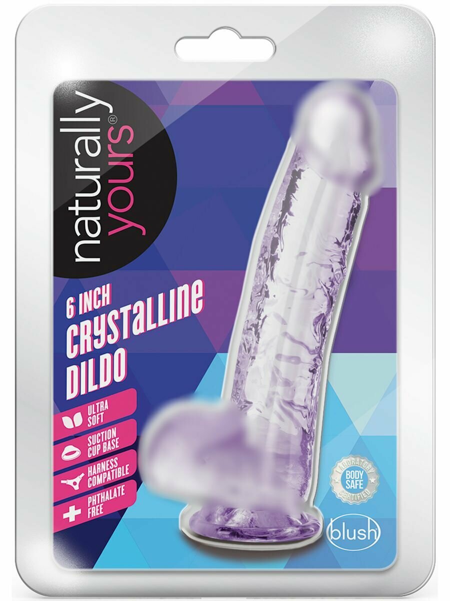 Фаллоимитатор на присоске "6 Inch Crystalline Dildo Amethyst" 14см