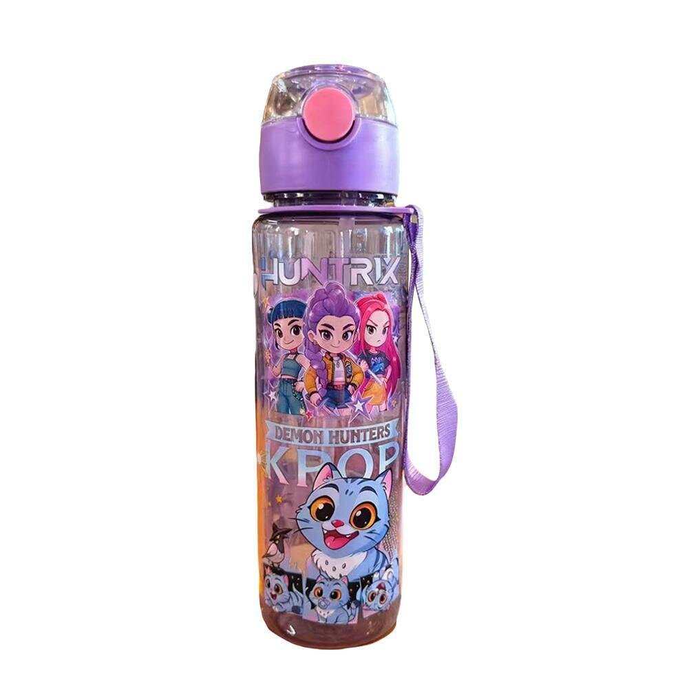 Ly nh a KPOP Hunter Devil cho tr em c tay c m, dung t ch 700 ml, b nh n c h nh ho t h nh d mang theo i h c, m D7N2