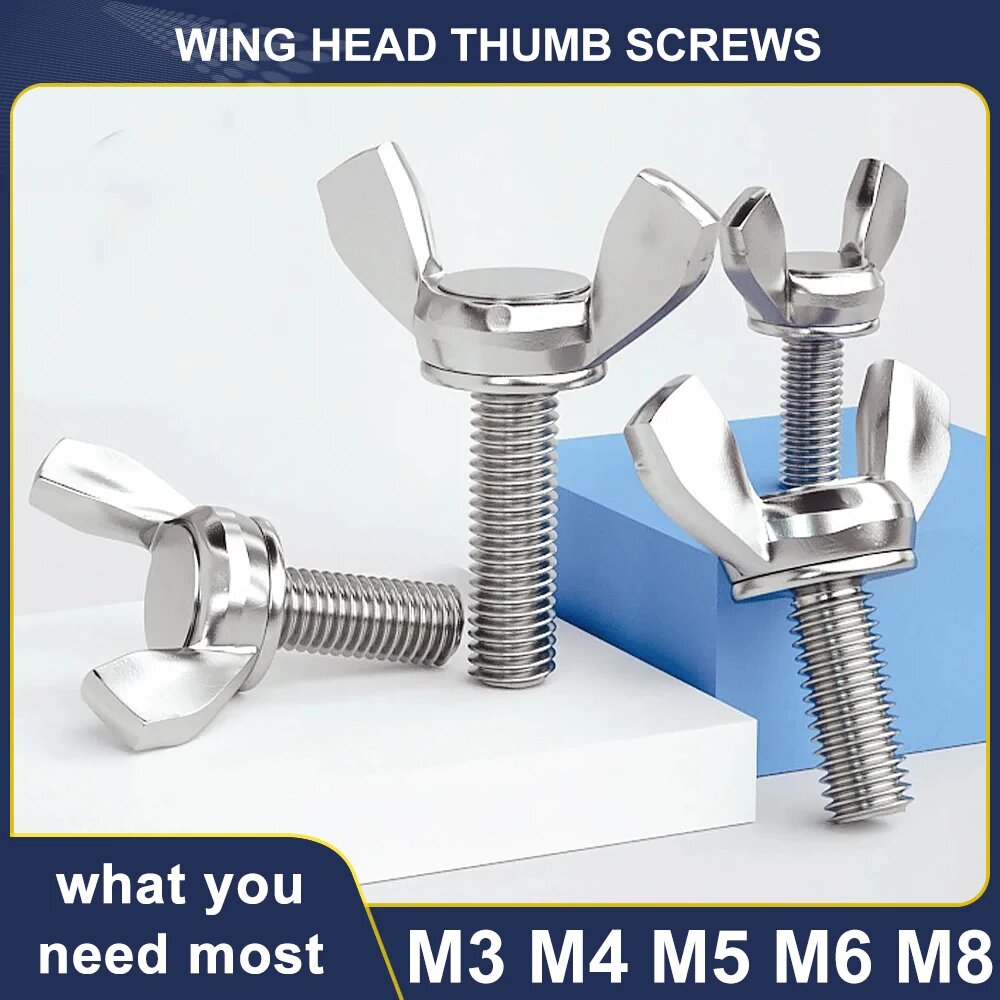 Винты-бабочки из нержавеющей стали M3 M4 M5 M6 M8 DIN316 M6x16(5pcs)