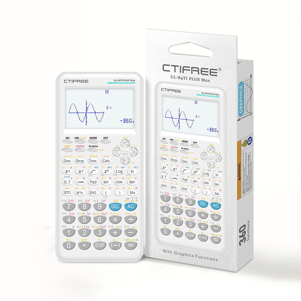Калькулятор для графиков с большим экраном UL-84TI MAX, программируемый калькулятор для графиков и рисования