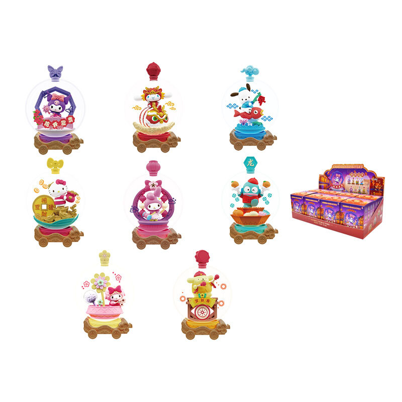 POP MART x Sanrio Year of the Dragon 2024 Spring Festival Flower Machine Collection Mystery Box, Full Box 8 pcs.