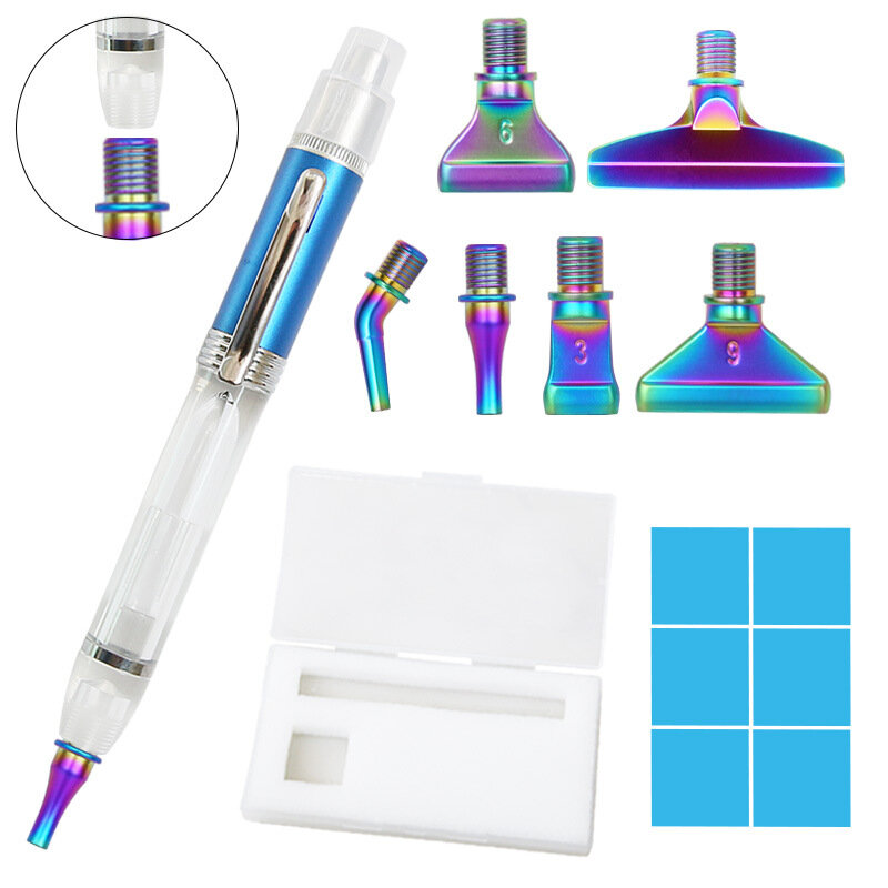 2026 Последняя модель алмазной живописи, светящаяся ручка для сверления, новая ручка с LED подсветкой, ночной металлический наконечник, набор инструментов для алмазной вышивки