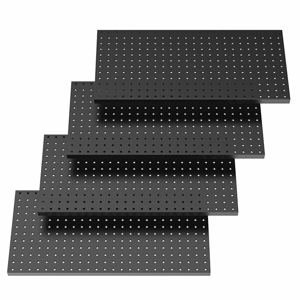 4 шт, устойчивая к ржавчине металлическая перфорированная стеновая панель, стойка для хранения инструментов в гараже и мастерской