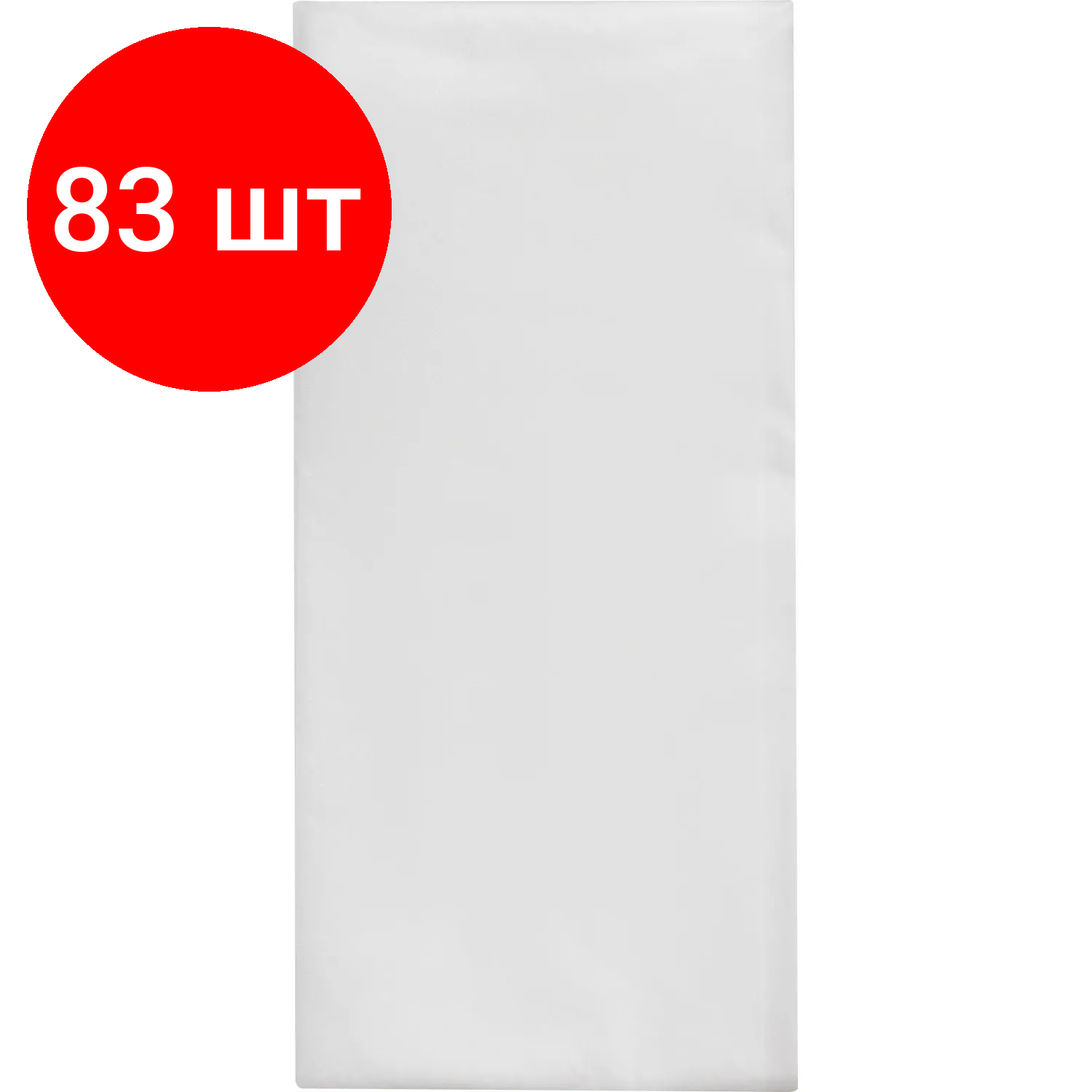 Комплект 83 штук, Скатерть одноразовая Luscan, 110х140см, белая