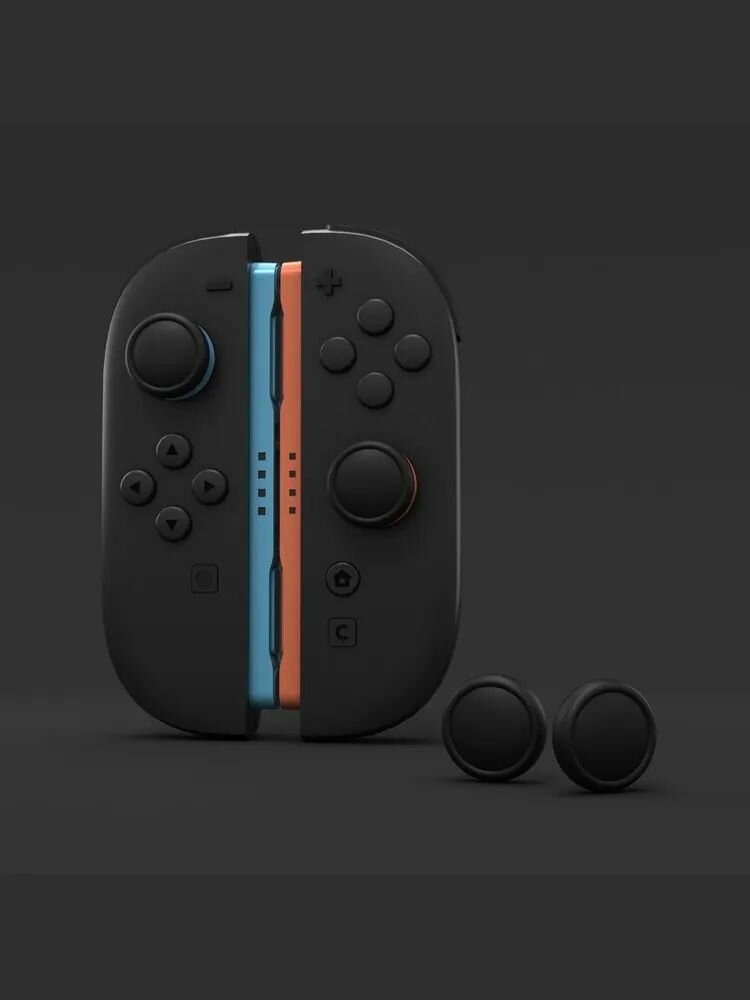Накладки на стики для Nintendo Switch 2 Joycon, 4 шт, силикон, черные
