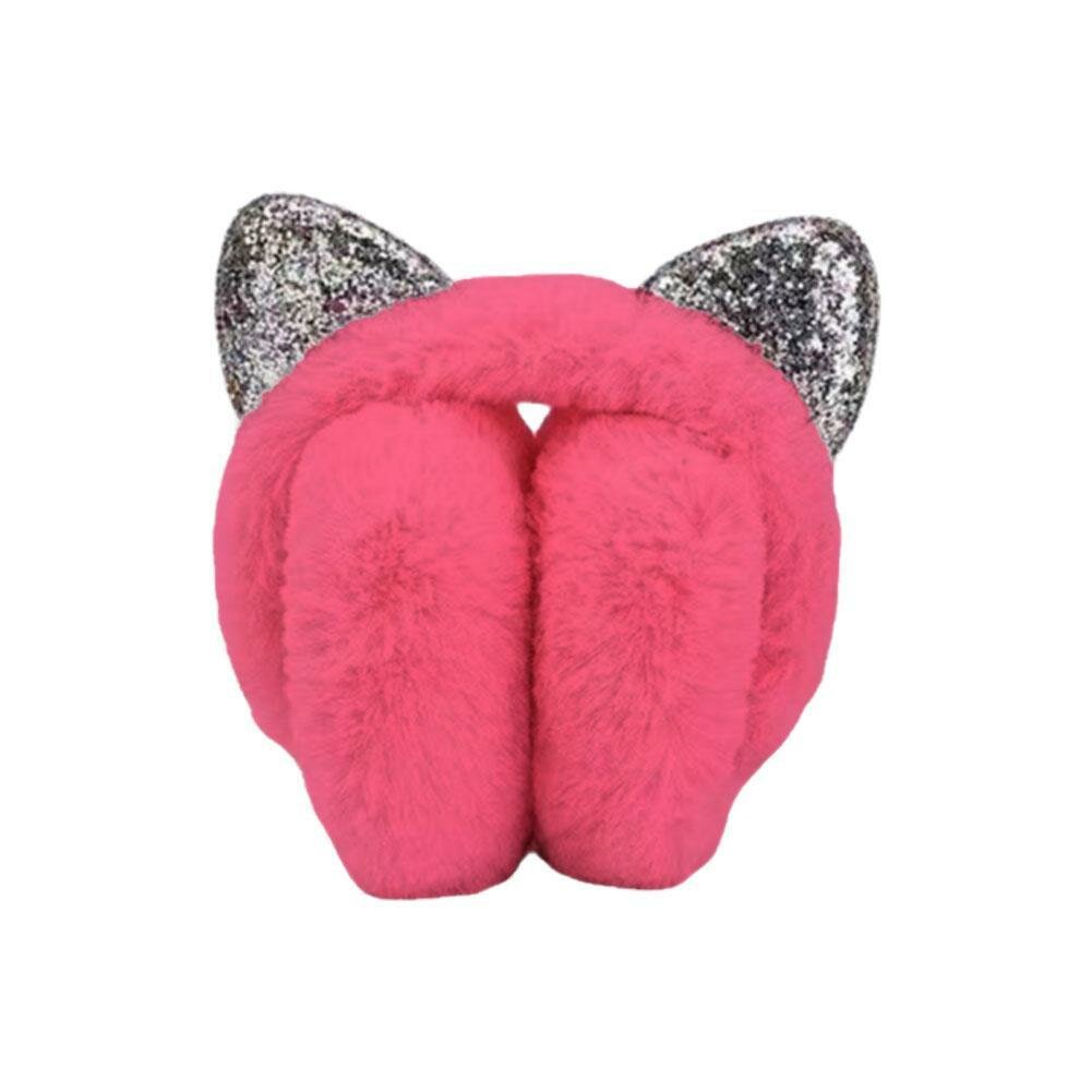 Милые плюшевые наушники с ушками кошки, теплое снаряжение для зимней езды на велосипеде