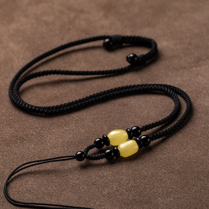 Натуральный шнур для подвески из пчелиного воска, шнур для подвески из нефрита, ручной работы, плетеный шнур для ожерелья для мужчин и женщин