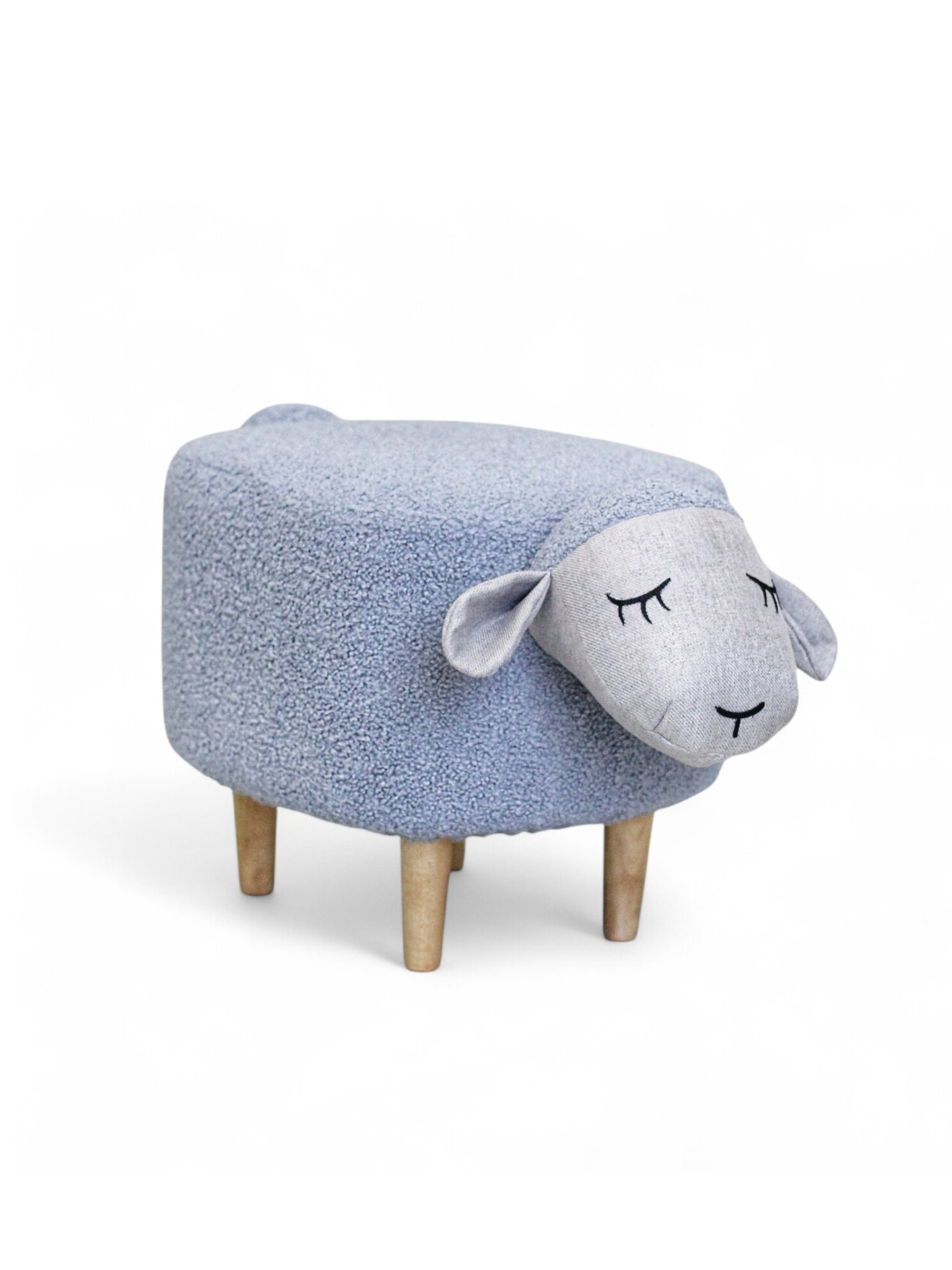 Детский пуф-животное овечка серая