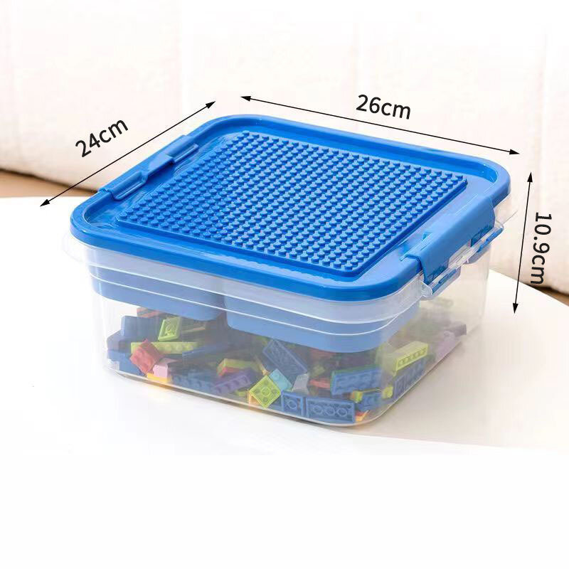 Коробка для хранения Lego с многослойными мелкими деталями, органайзер для детских сборочных частей, прозрачный органайзер для строительных блоков, защищенный от пыли