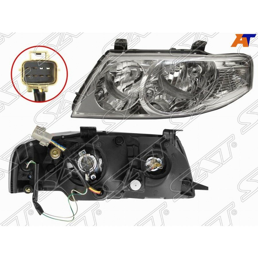 Фара Nissan Almera Classic 06-12 (Слева/ Галоген/ Ручная регулировка) от официального дистрибьютора, SAT, артикул ST21511B7L