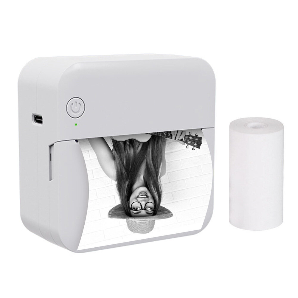 Карманный портативный принтер для фотографий, мини-принтер для штрихкодов, портативный Bluetooth-принтер, портативный блокнот для исправления ошибок, термопринтер для печати этикеток.