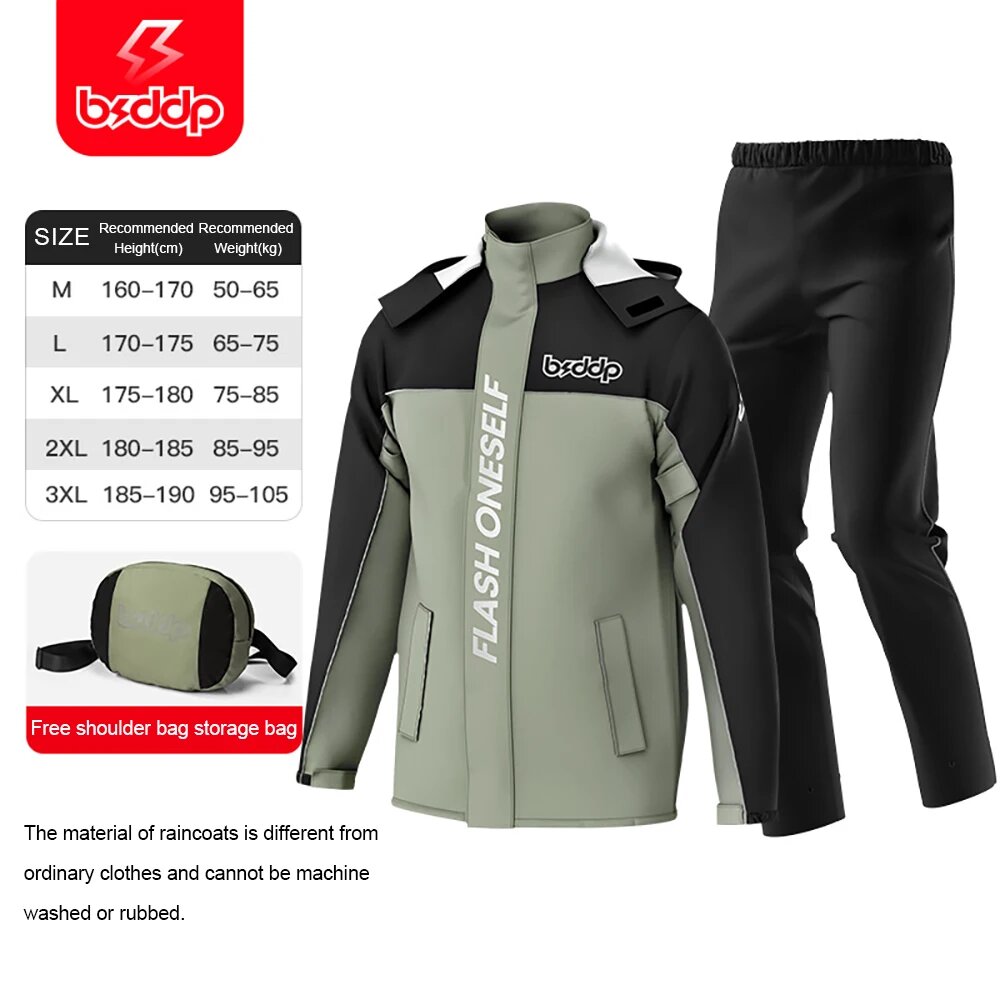 Новый комплект мотоциклетных дождевиков, мужские непромокаемые велосипедные брюки для мотоцикла, женские водонепроницаемые мотодождевики с бахилом для верховой езды на открытом воздухе М, Green