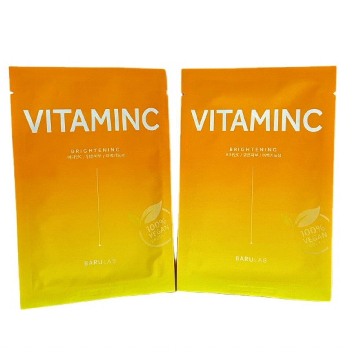 BARULAB Осветляющая тканевая маска с витамином С (2шт) Brightening The Clean Vegan Mask Vitamin C