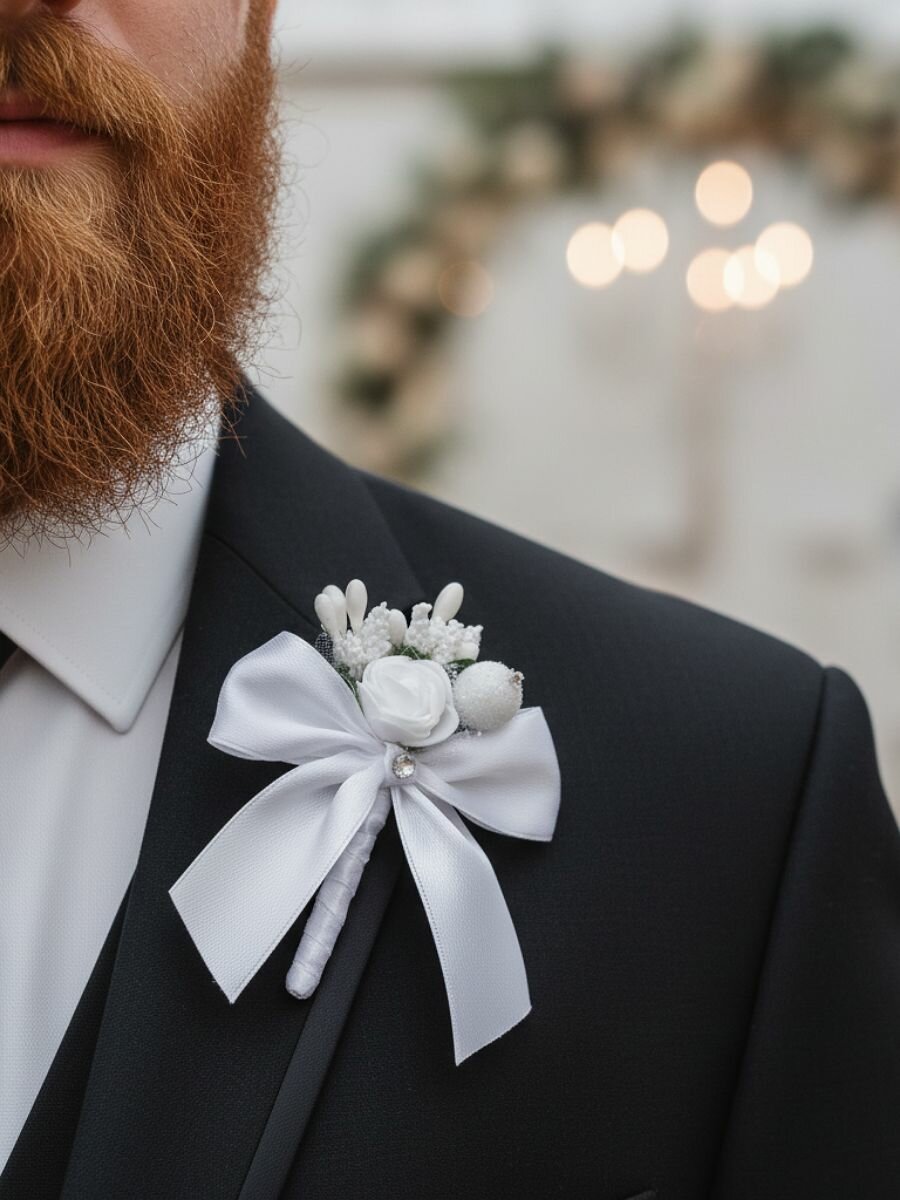 Бутоньерка для жениха или свидетеля