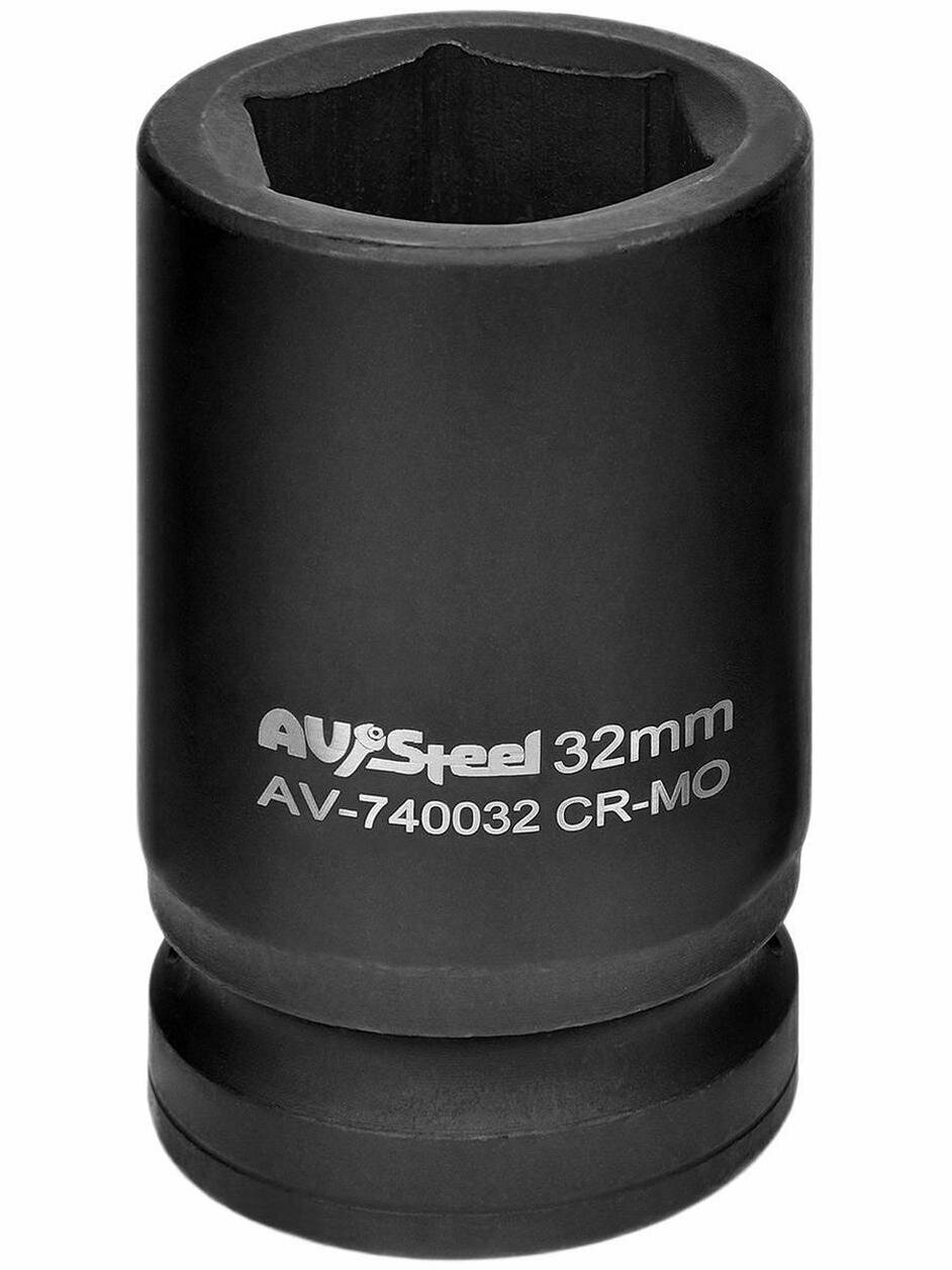 Головка ударная 1" шестигранная 32мм "AV Steel"