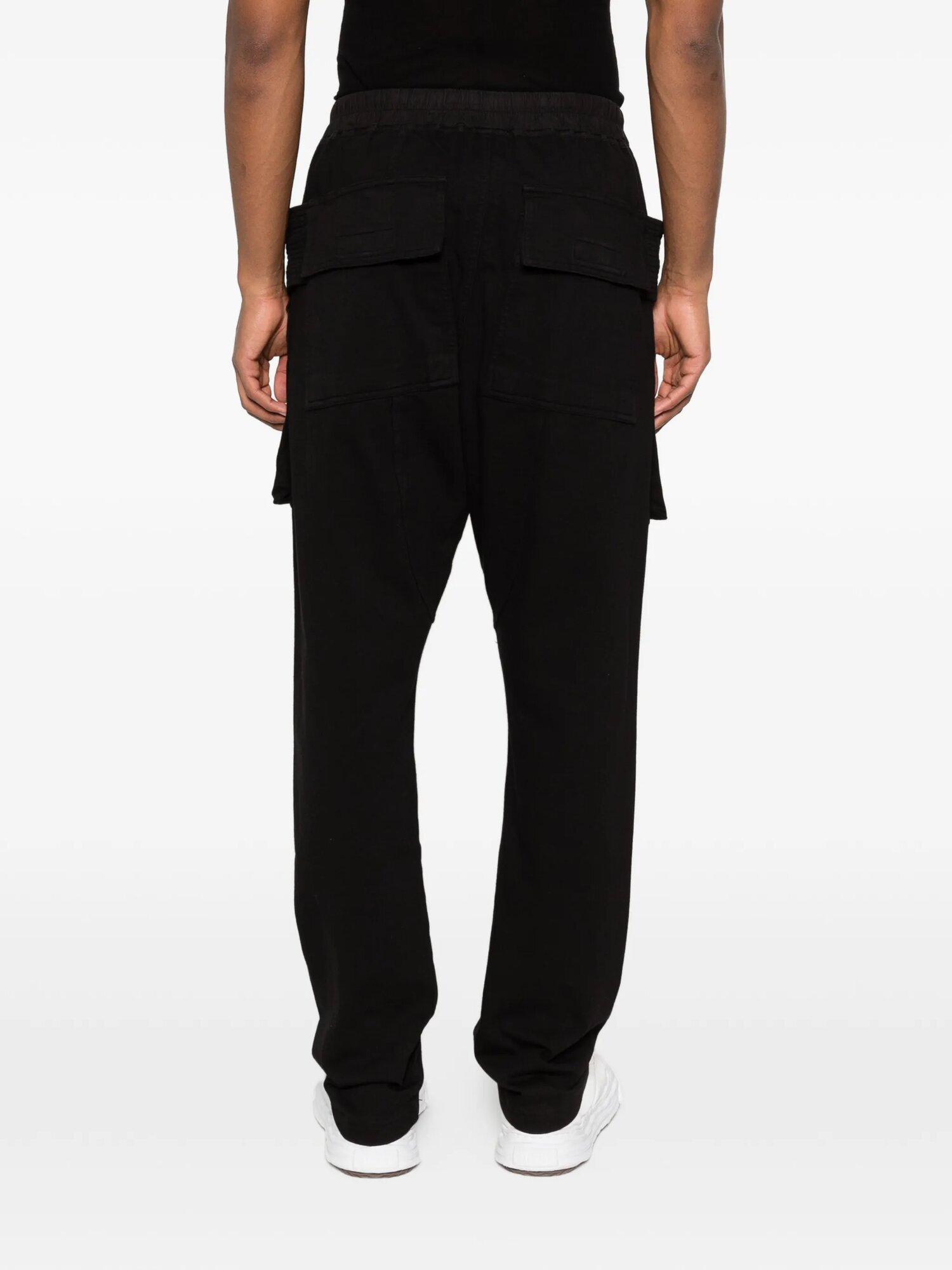 Брюки Rick Owens Drawstring cotton trousers, размер L, черный — фото 1