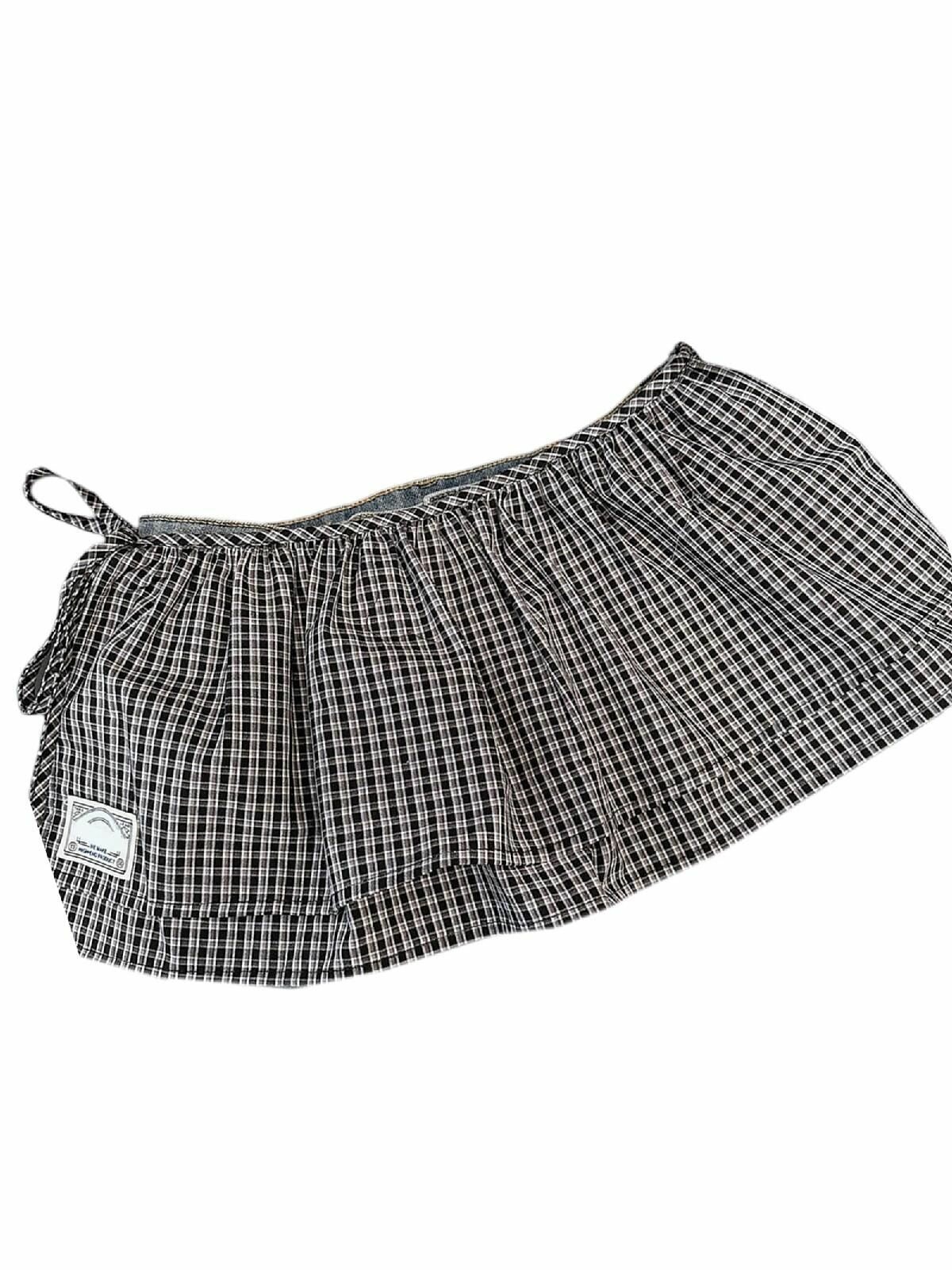 Фартук-юбка с рюшами, Черный