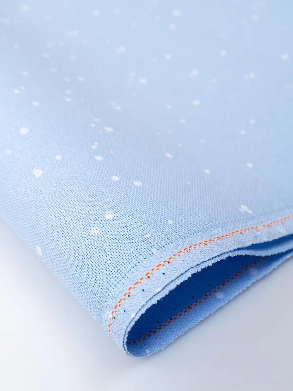 3984/5539 Murano 32 Zweigart, 49x70 см, цв.5539 голубая с белыми брызгами, ткань для вышивания