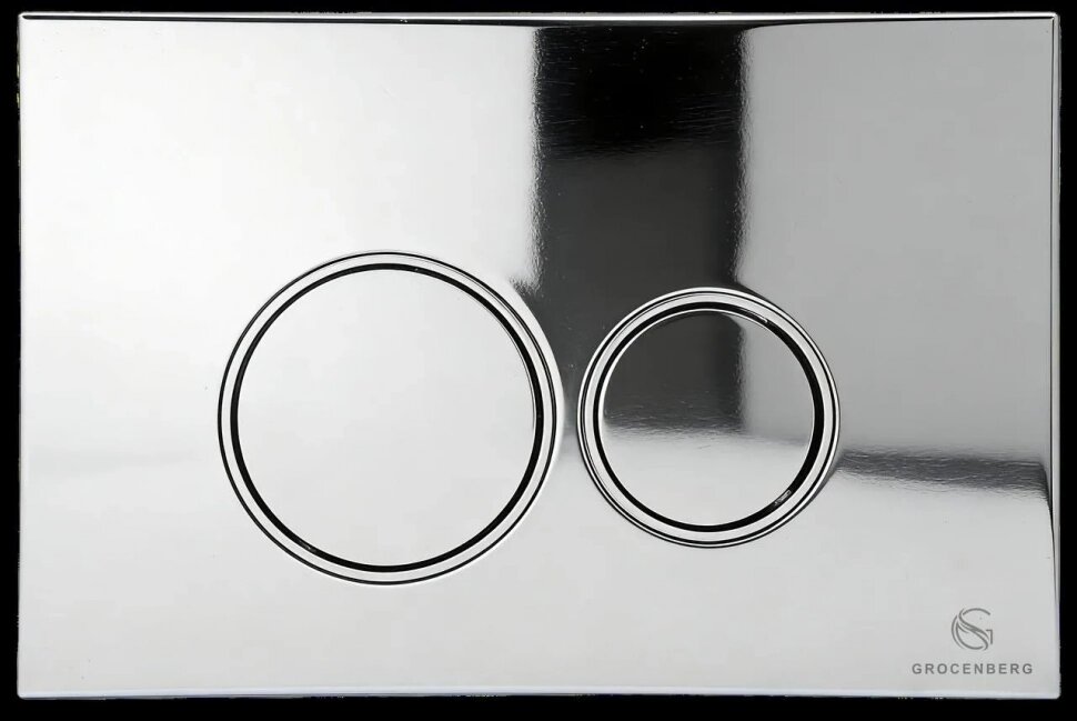 Кнопка смыва Grocenberg KP3090CR, для инсталляции GEBERIT SIGMA, хромированный пластик