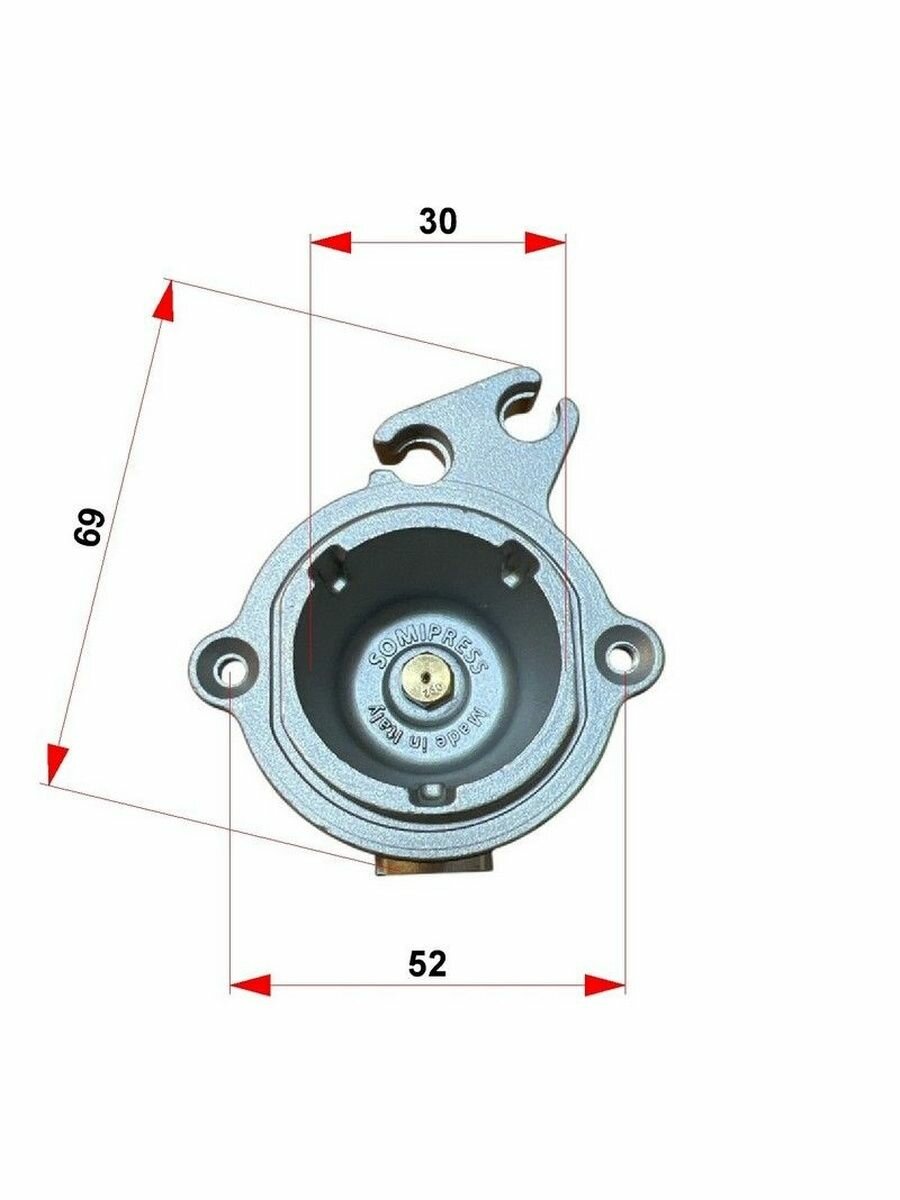 Корпус горелки с соплом ( жиклер ) полубыстрого действия AS60015-00-001 для печи Гефест