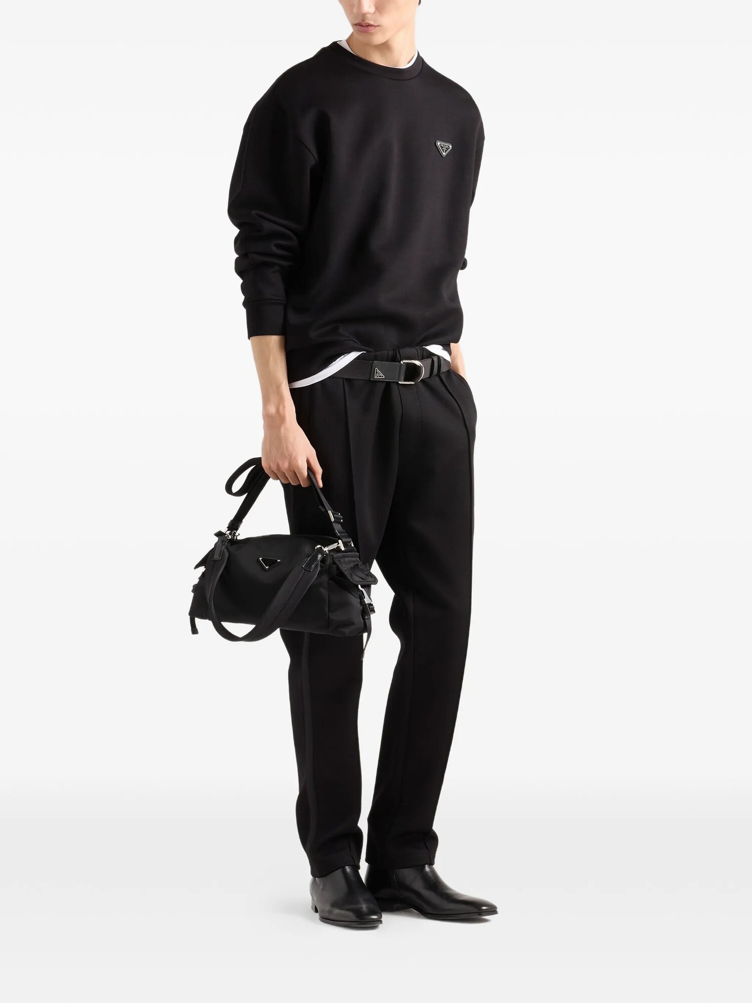 Толстовка Prada Technical cotton sweatshirt, размер 3XL, , черный — фото 1