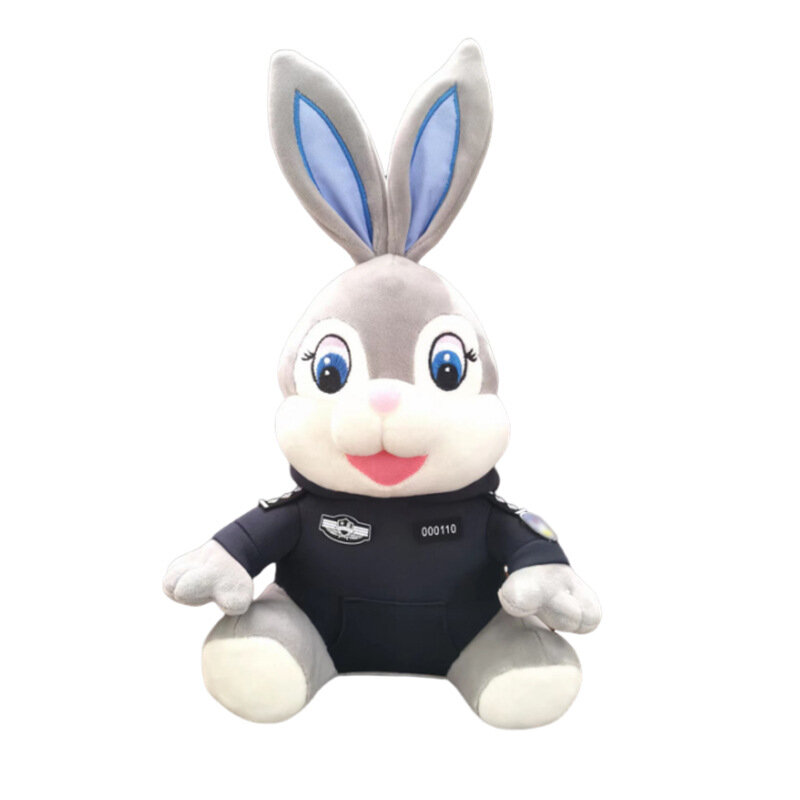 Кролик полицейский куклы плюшевые куклы Панда дорожной полиции плюшевые куклы игрушки креативные подарки Белый_33 см