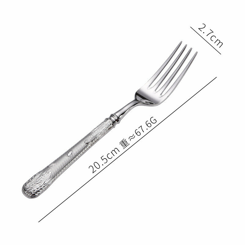 304 Нержавеющая сталь столовые приборы, высококачественные западные столовые приборы, сверхтолстые столовые приборы в форме колоска пшеницы, высококачественный набор ножей, вилок и ложек для стейков