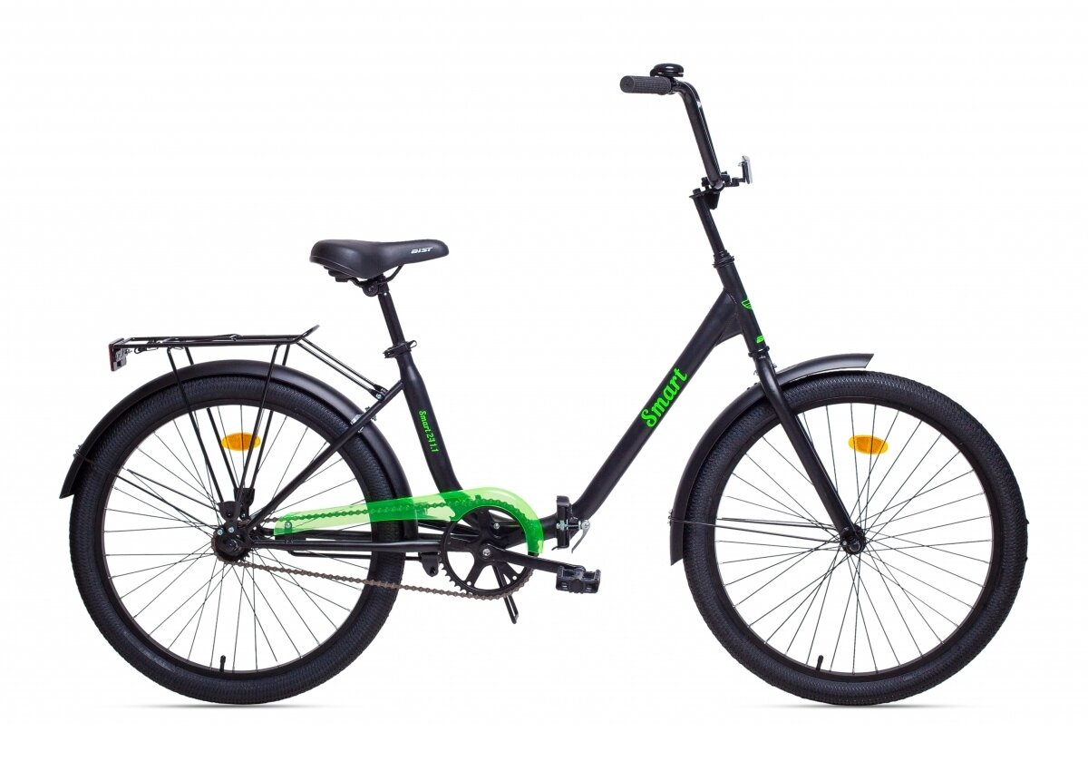 Складной велосипед Aist Smart 1.1 24, год 2025, цвет Черный-Зеленый
