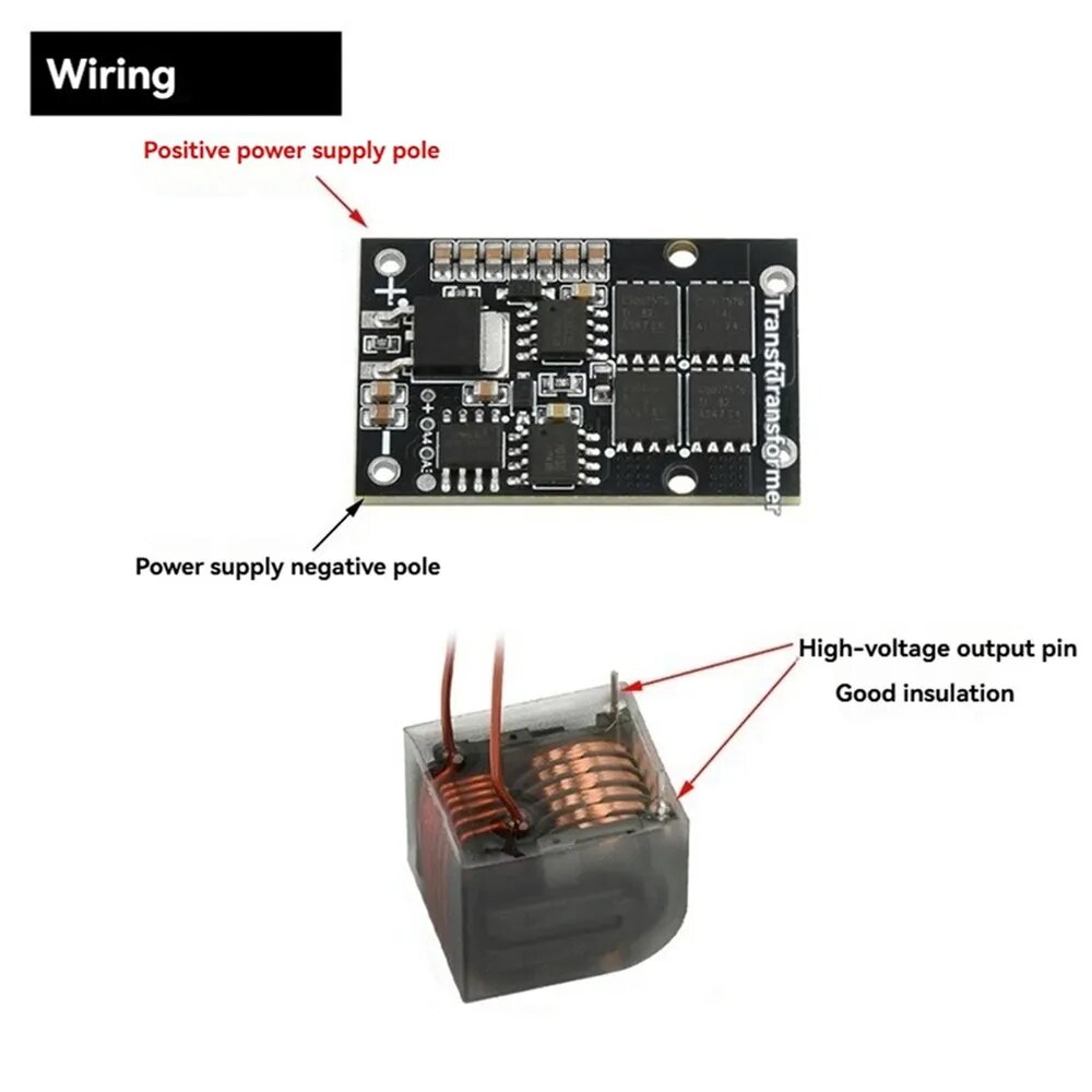 Модуль зажигания генератора высокого напряжения 6-15 В постоянного тока в 10-25 кВ переменного тока, трансформатор автоматического зажигания