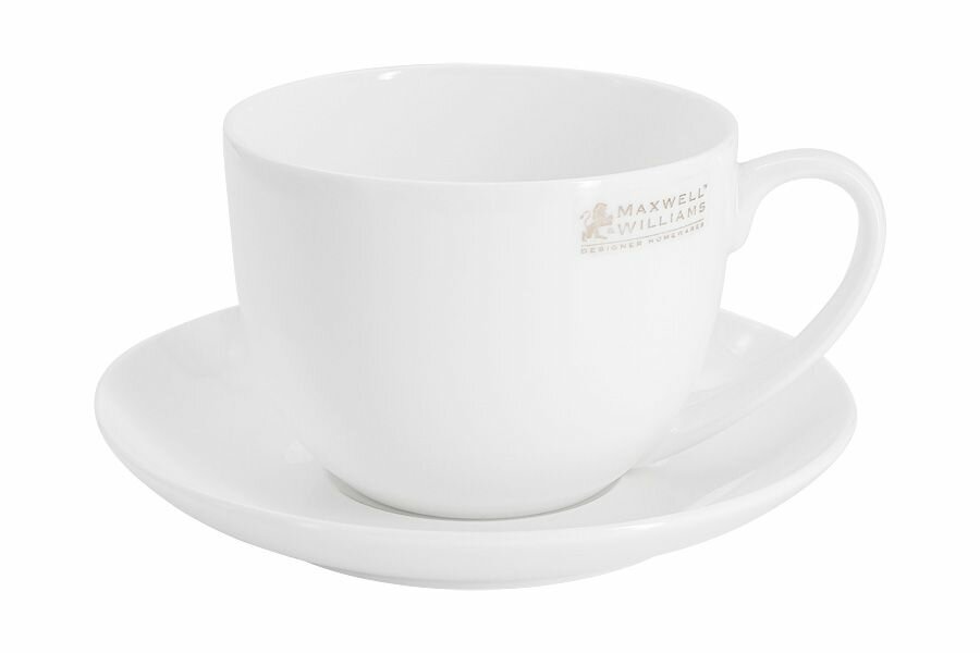 Чайная пара Maxwell & Williams Кашемир, набор для чаепития на 1 персону: чашка 280 мл, блюдце из фарфора, для чая и кофе, подарочная