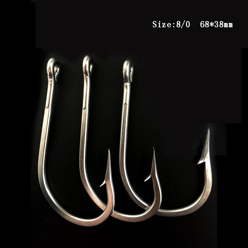 HQRF Рыболовные крючки 8/0 из нержавеющей стали 20 шт.