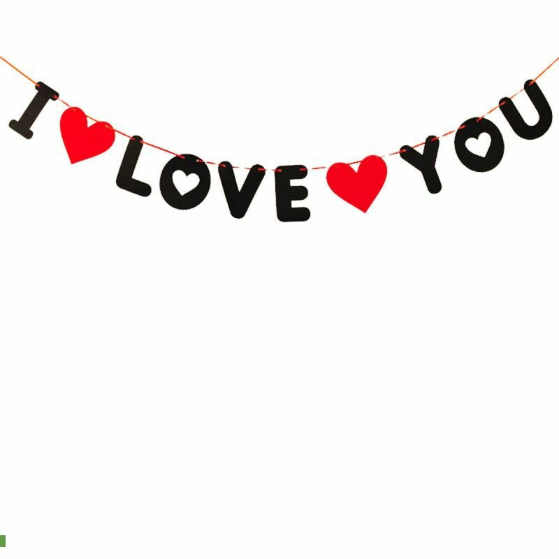 3 метра баннер "Я люблю тебя" на День святого Валентина, гирлянда, свадебные украшения, помолвка, юбилей, предложение руки и сердца, свадебные декорации