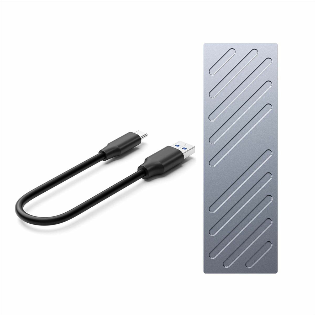 Корпус M2 SSD с интерфейсом M.2 - USB 3.2 Gen2 10 Гбит/с, портативный внешний, без инструментов, B