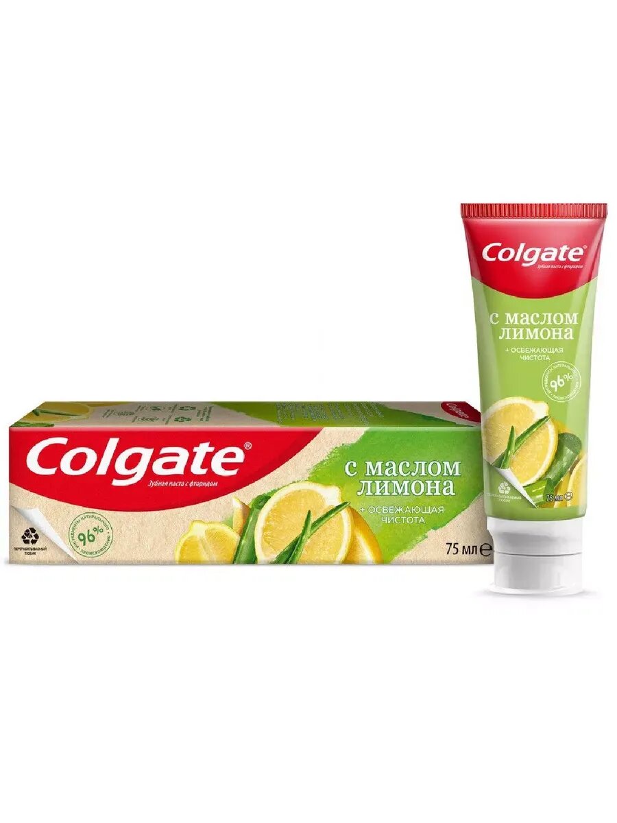 Colgate зубная паста naturals освежающая чистота с мас-2шт.
