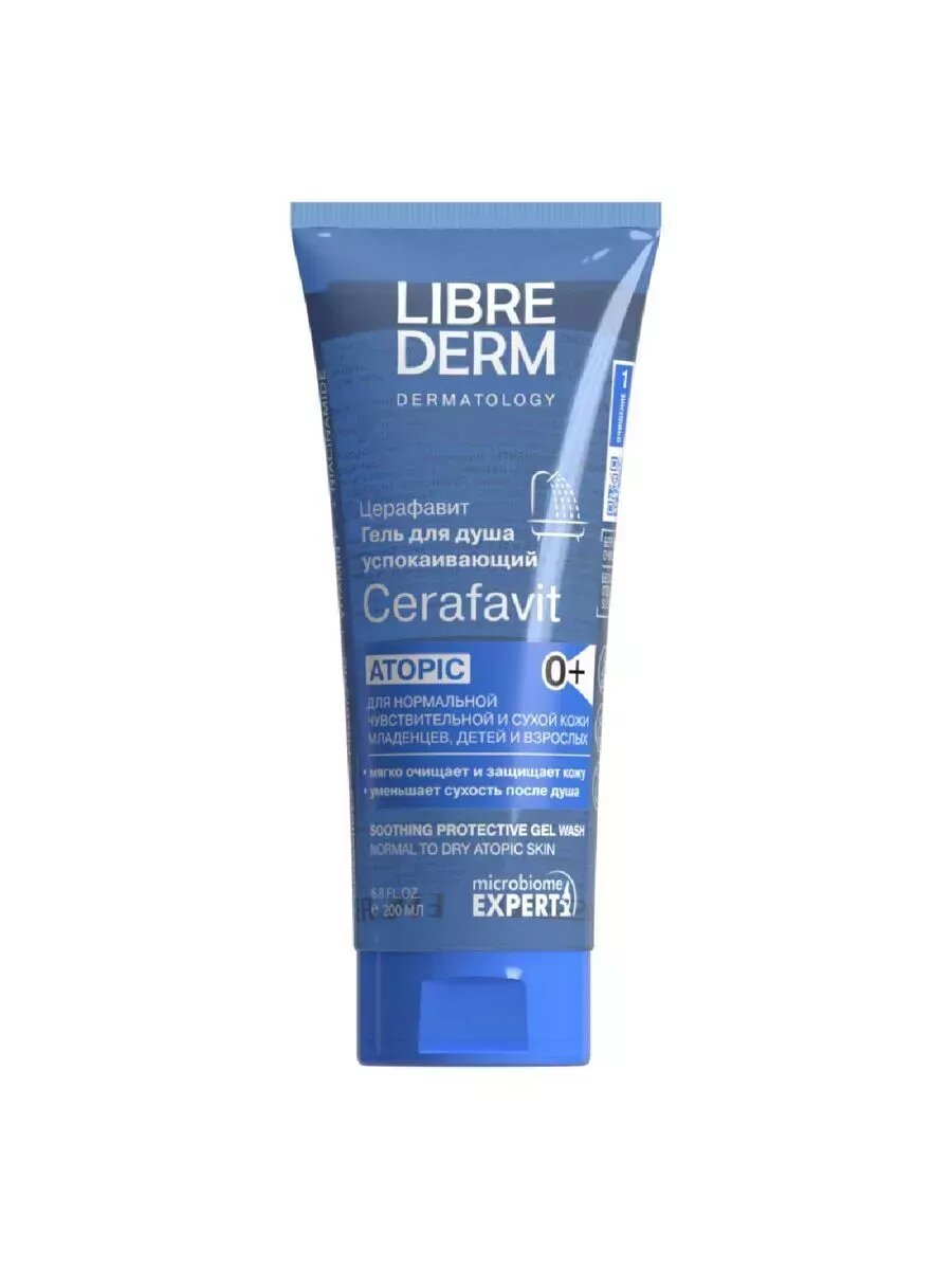 Либридерм церафавит гель для душа с защитными св 200мл-2шт.