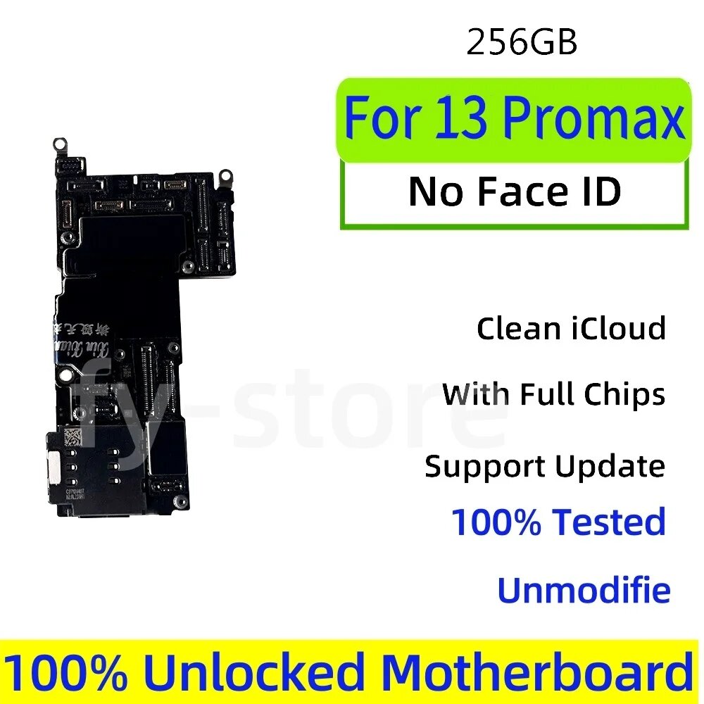 100% Wokring для iPhone 13 и 13 pro, 13 Pro Max и 13 мини-материнская плата с разблокированной логической платой Face ID, материнская плата с чистым iCloud 13P max 256G NOFace