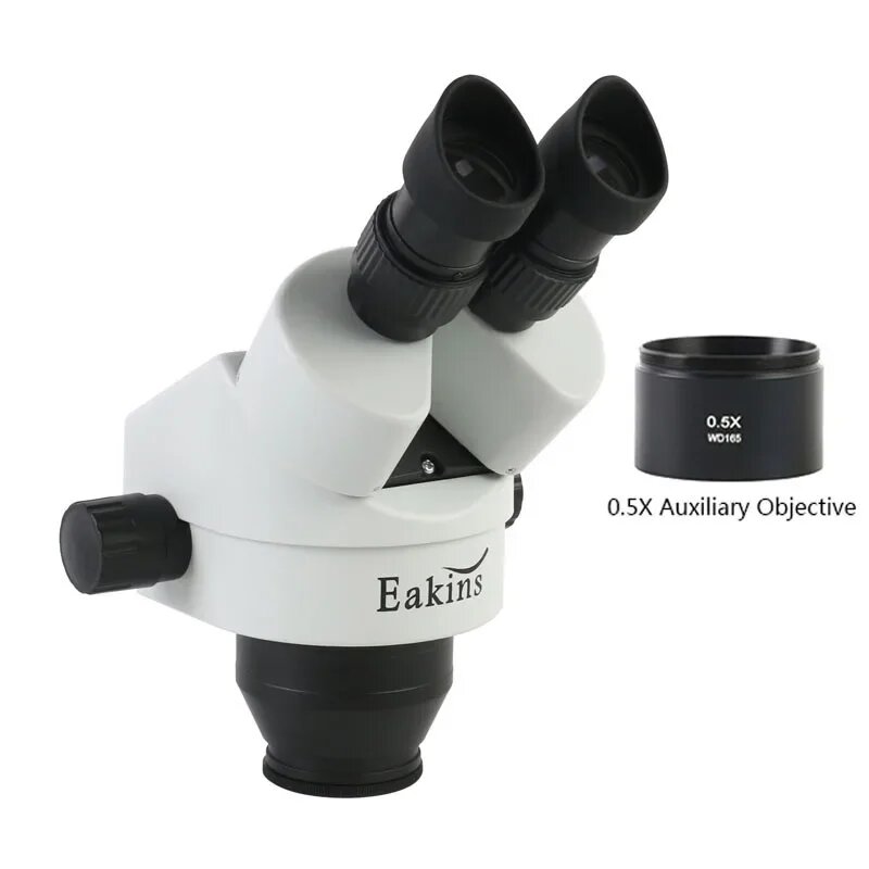 Eakins черный стереомикроскоп 7X-45X 90X для ремонта black microscope, with 0.5X Lens
