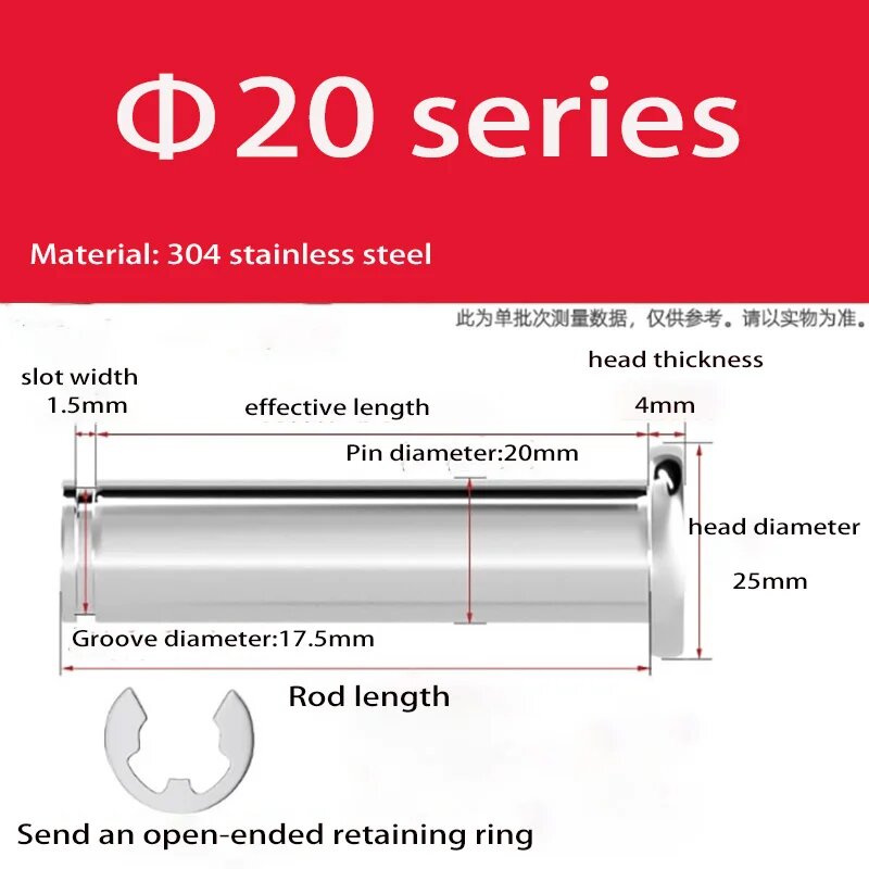 Подшипник с плоской головкой A2 нержавеющая сталь M10 M20, 45mm 2PCS