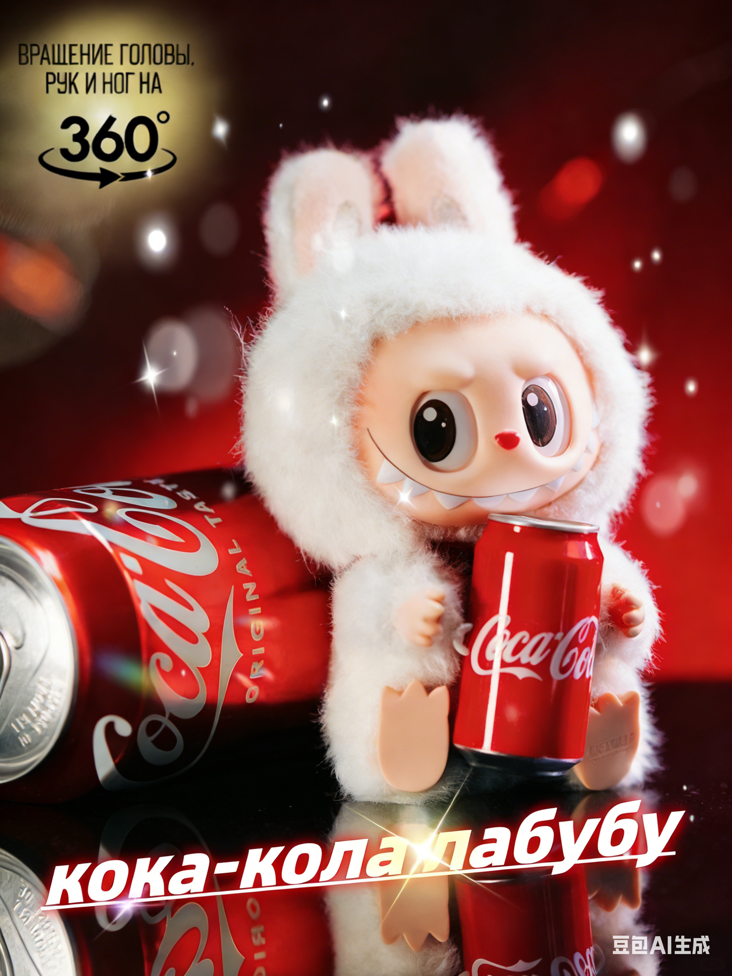 Coca-Cola Labubu, "Счастливый фактор", 15 см, Изысканные подарки