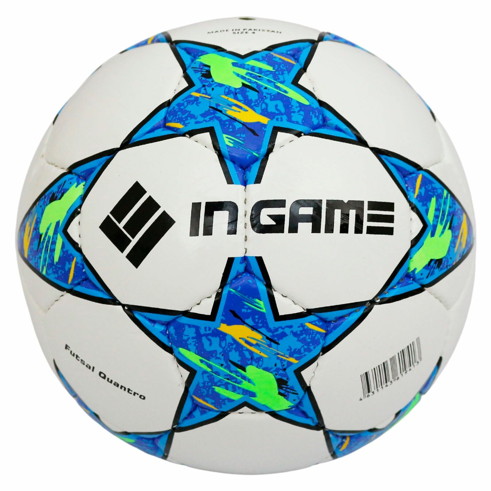 Мяч футзальный INGAME PRO QUANTRO, №4 голубой