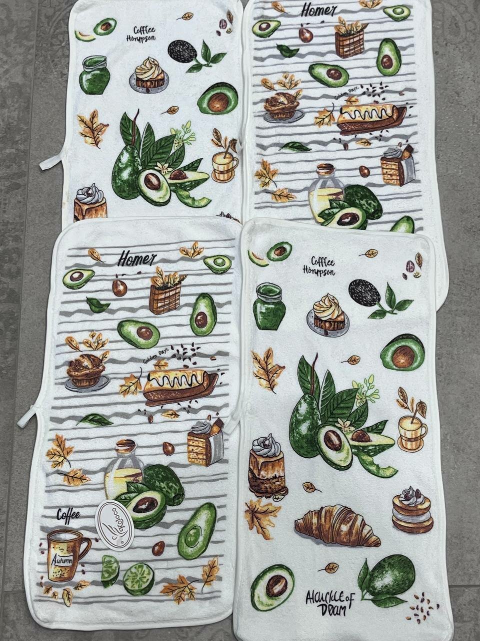 Кухонное полотенце, микрофибра 25*50 см. 4 шт.