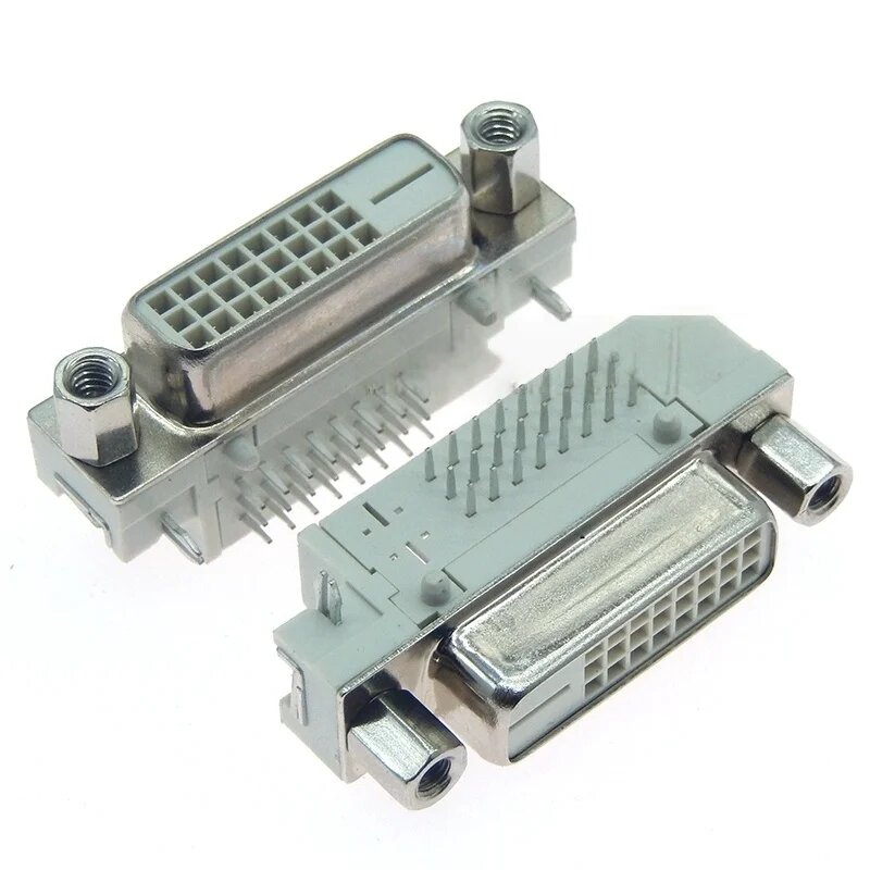 2 шт. DVI24 + 1 + 5 интерфейс 180/90 градусов изогнутая ножка горизонтальный вертикальный компьютерный монитор гнездовая розетка штекерная плата