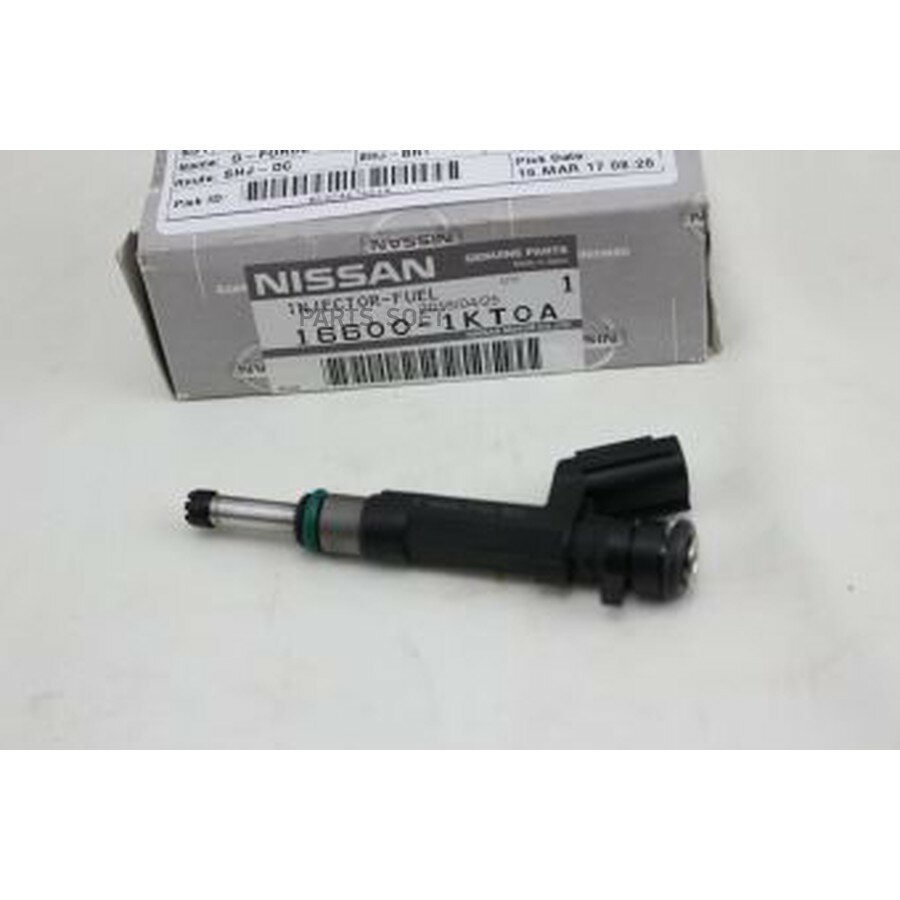 166001KT0A форсунка топливная от официального дистрибьютора, NISSAN, артикул 166001KT0A
