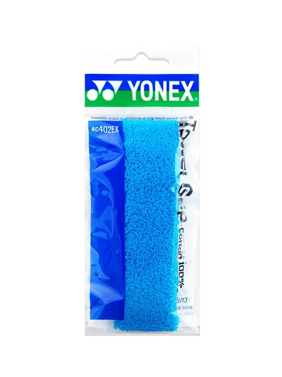 Обмотка для ракетки Yonex AC402EX Grip Towel, махровая, 100% хлопок, голубая