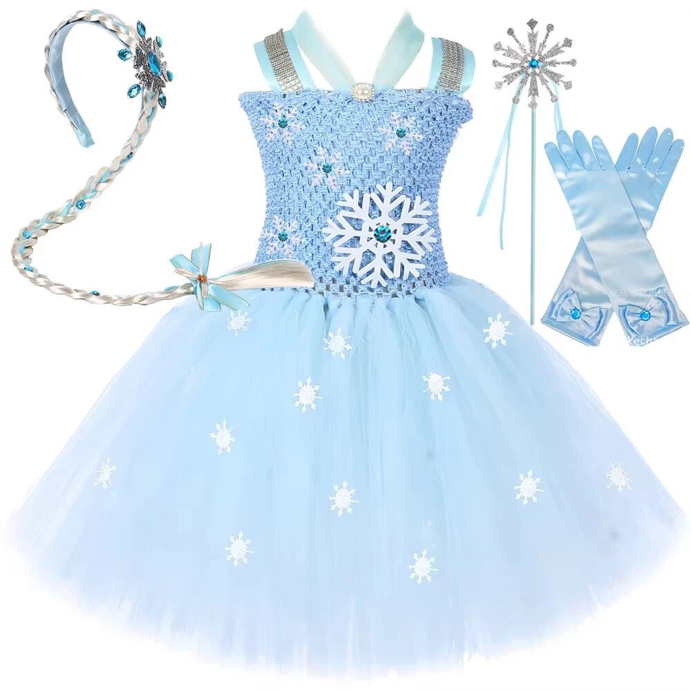 Костюм принцессы Эльзы для девочки 4T, Dress Set 4